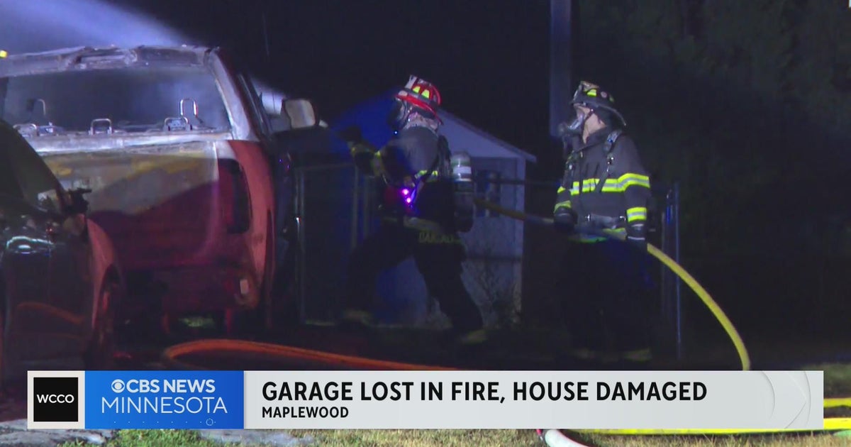 Fire in Maplewood results in "total damage" to the garage - CBS Minnesota