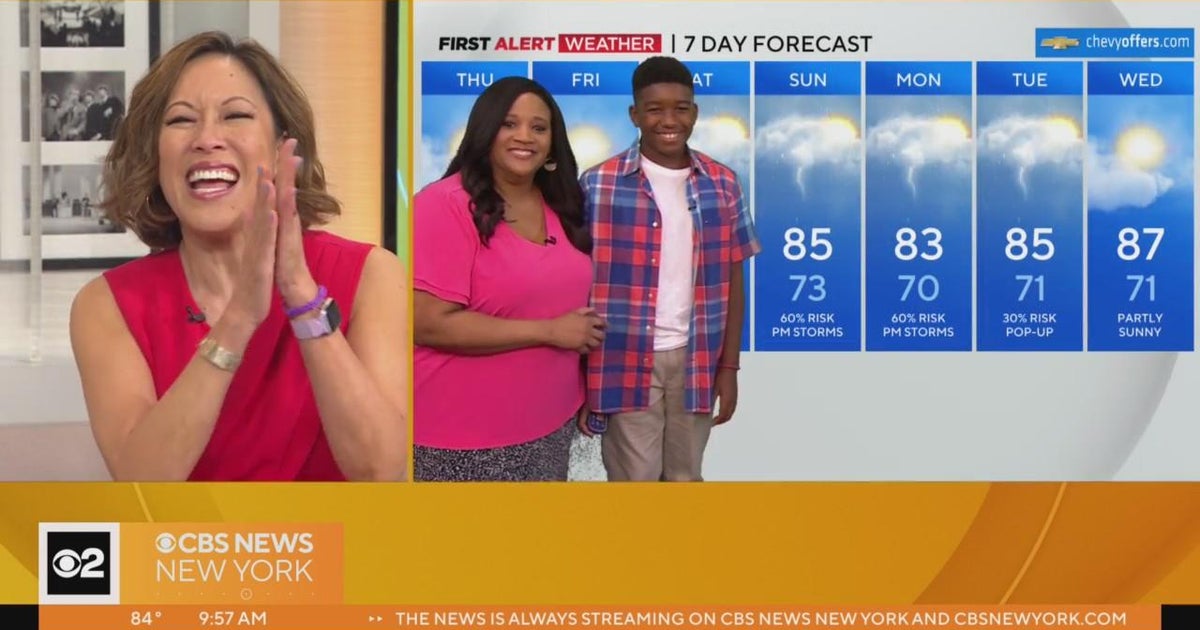 Special guest in the weather center - CBS New York
