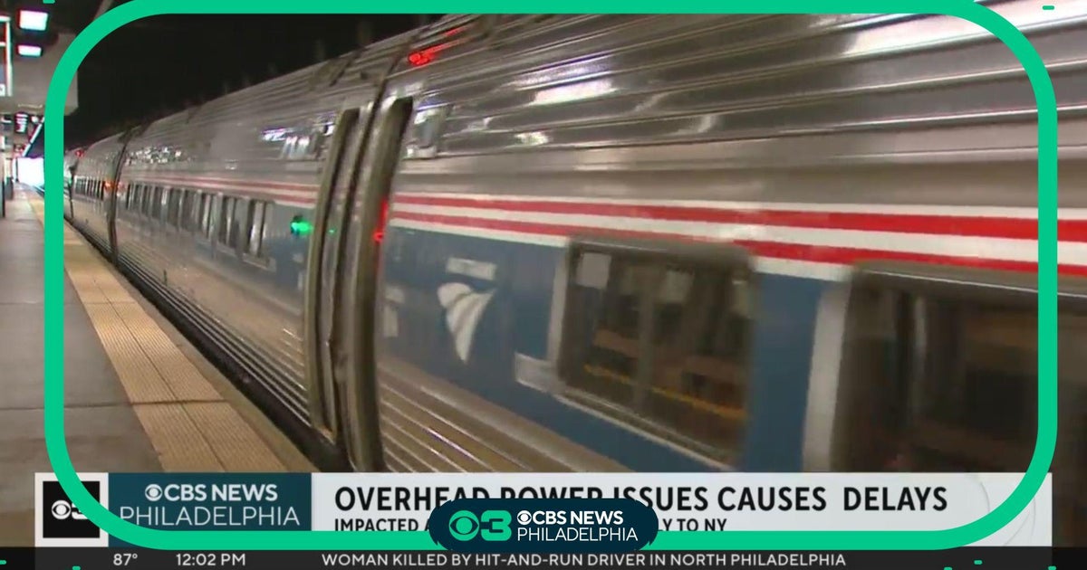 Overhead power issues causes delays on Amtrak trains from Philly to NY - CBS Philadelphia