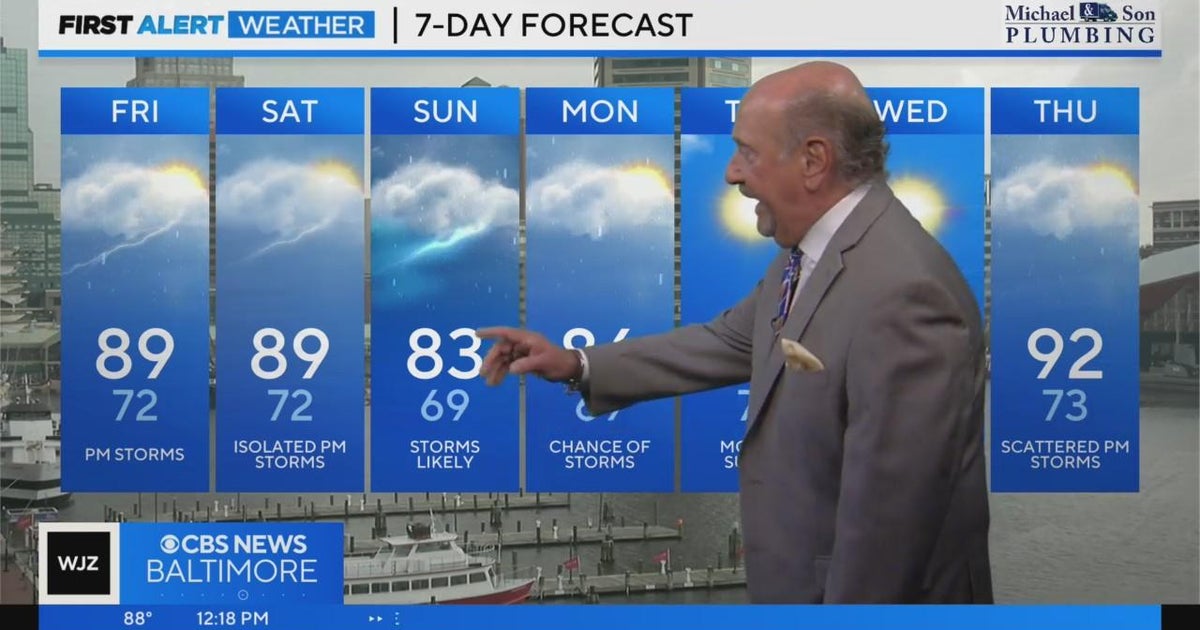 Marty Bass has your Friday afternoon weather 7/7 - CBS Baltimore