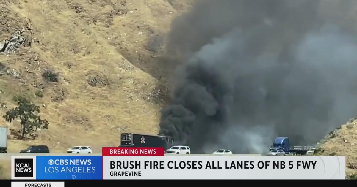 Burning truck starts brush fire, closes all lanes of northbound I-5 ...