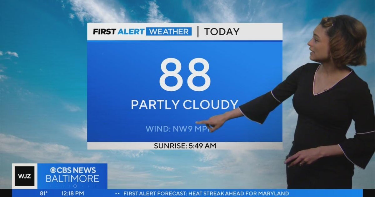 Meteorologist Abigail Degler has your Monday afternoon forecast 7/10 - CBS Baltimore