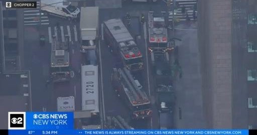 2 workers seriously injured after gas tank explodes in Midtown - CBS ...