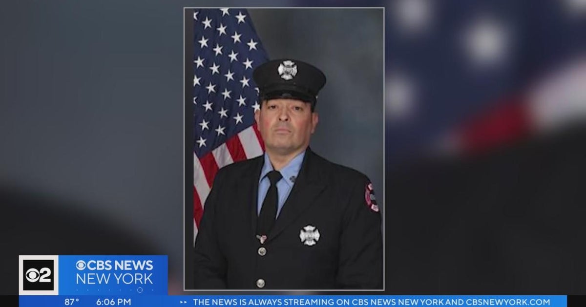 Wake held for Newark firefighter Augusto Acabou - CBS New York