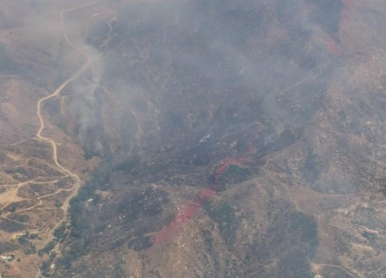 Reche Fire: 437-acre brushfire burns one home - CBS Los Angeles
