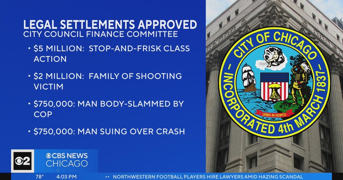 More than $8 million in settlements advance in City Council - CBS Chicago