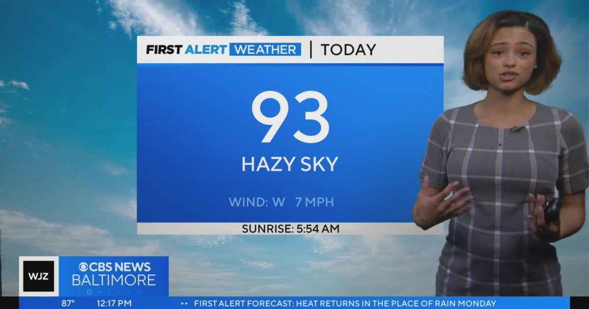 Meteorologist Abigail Degler has your Monday afternoon forecast 7/17 - CBS Baltimore