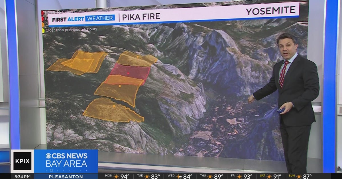 Haze over Bay Area produced by smoke from Pika Fire in Yosemite - CBS ...