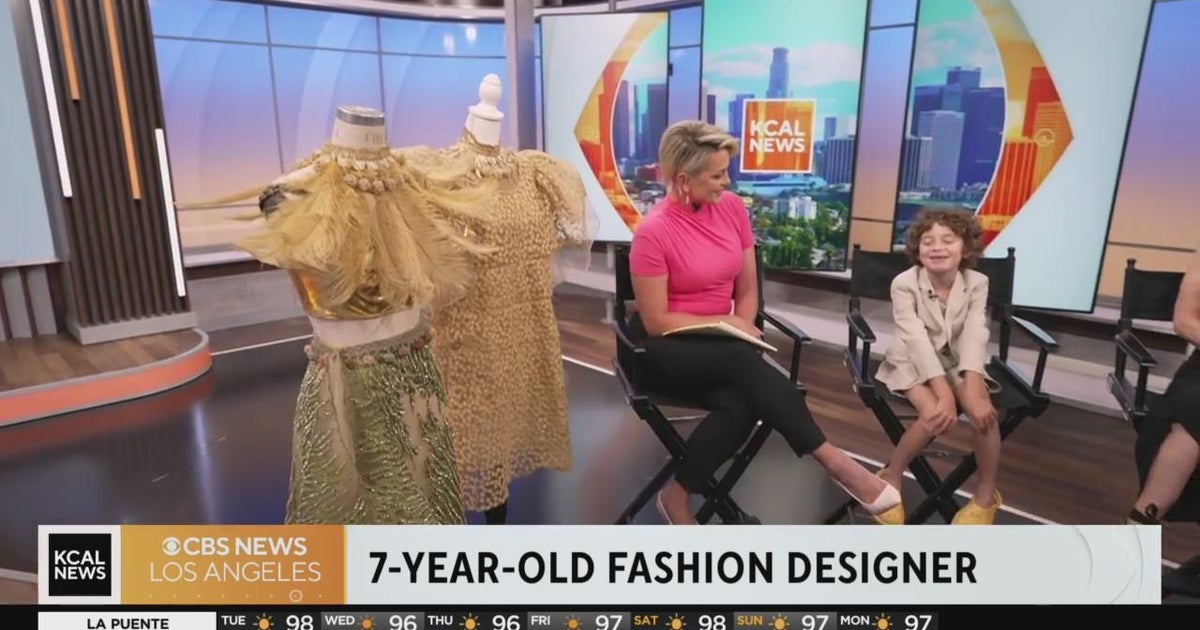 7-year-old fashion designer shows us his recent designs - CBS Los Angeles