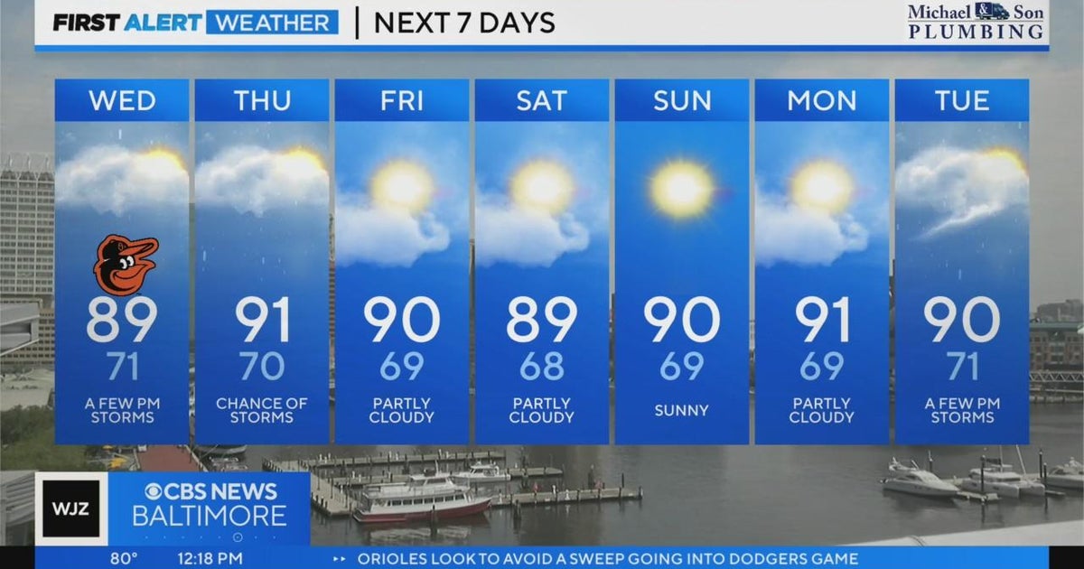 Steve Sosna has your Wednesday weather forecast (7/19/2023) - CBS Baltimore