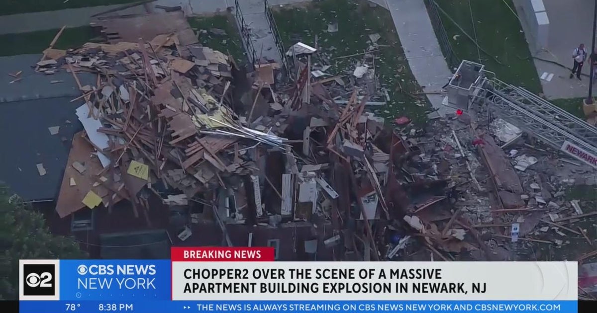 Crews on scene of possible explosion at Newark apartment building - CBS ...