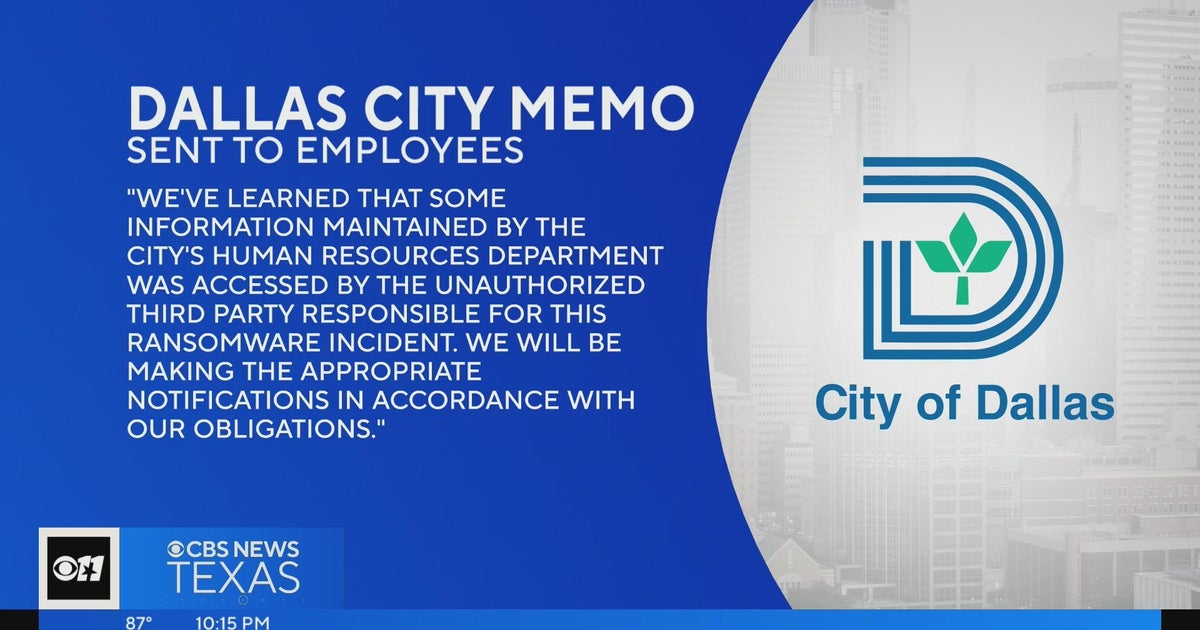 City of Dallas tells employees ransomware attack included personal ...