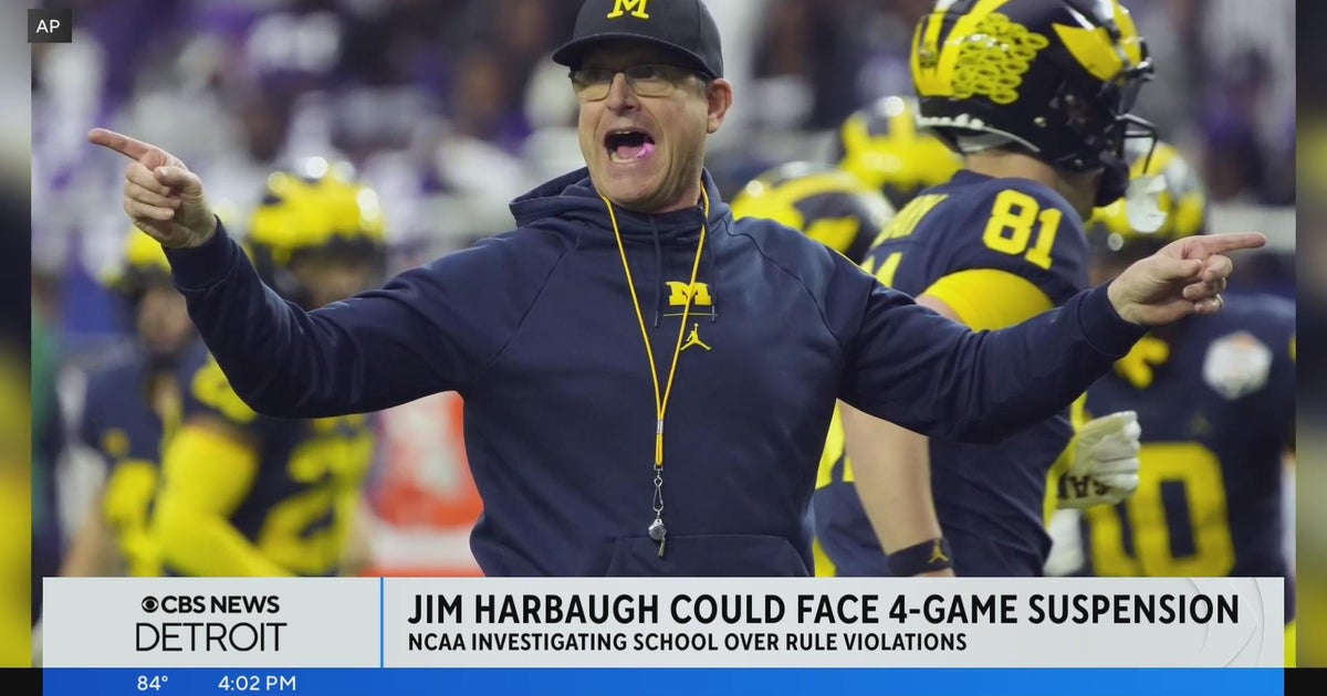 Michigan coach Jim Harbaugh facing 4-game suspension for breaking NCAA rules - CBS Detroit
