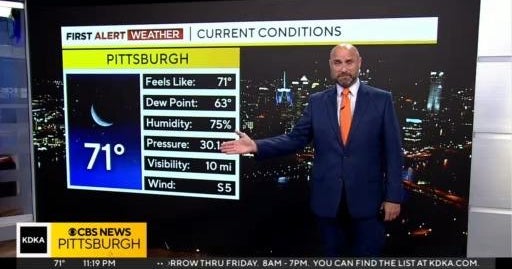 KDKA-TV Nightly Forecast (7/25) - CBS Pittsburgh