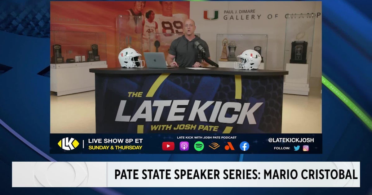 Josh Pate speaks to UM Coach Mario Cristobal - CBS Miami