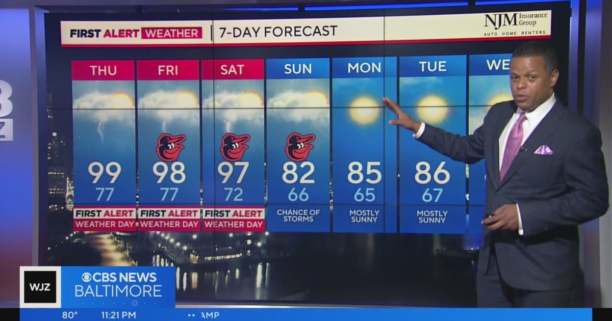 Derek Beasley has your Wednesday night forecast (7/26/2023) - CBS Baltimore