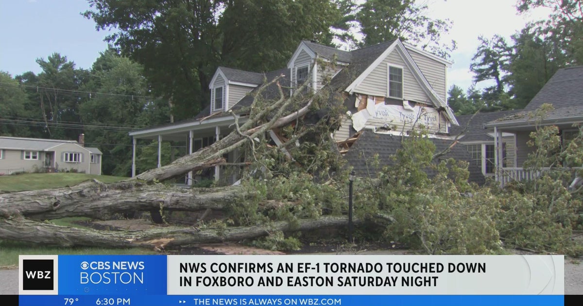 NWS confirms tornado touched down on Easton/Foxboro town line - CBS Boston