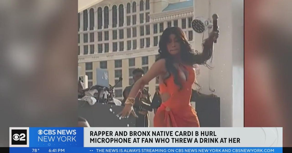 Cardi B hurls microphone at fan during show in Las Vegas - CBS New York
