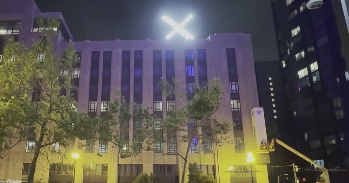 Bright 'X' sign at former Twitter HQ causing some concern among nearby ...