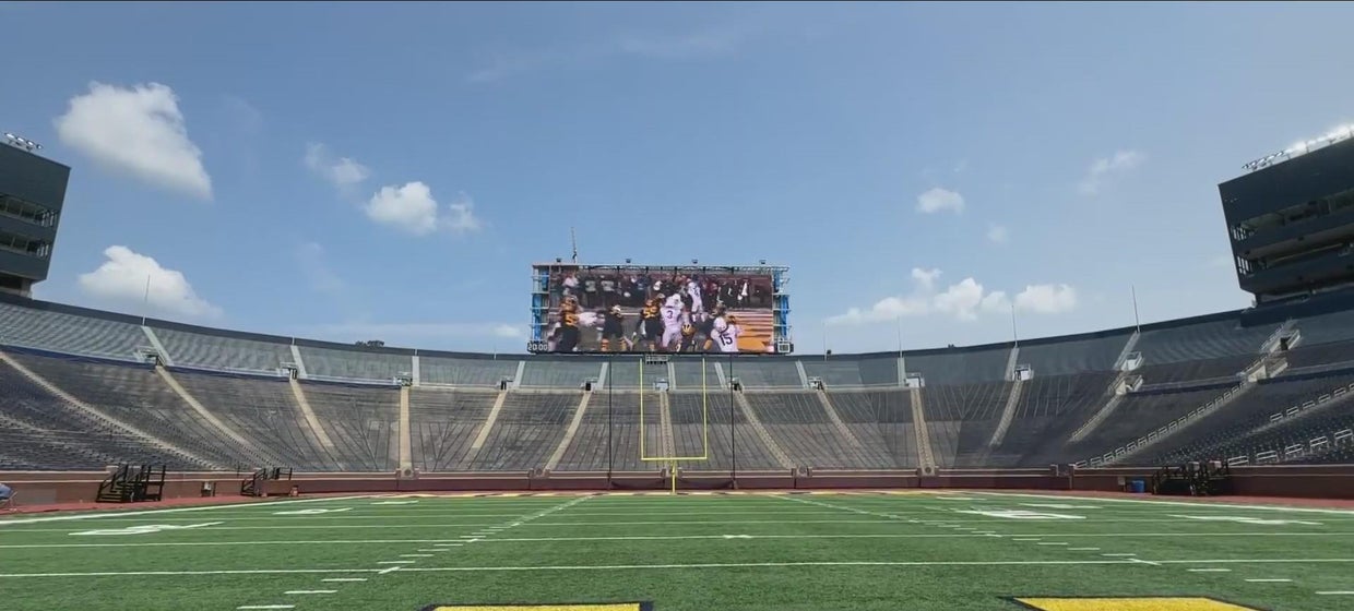 Get a first look at the new video boards at Michigan Stadium in Ann ...