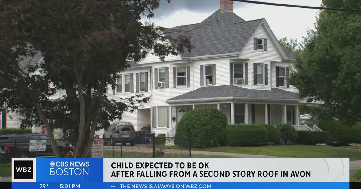 3-year-old girl falls off roof on West Main Street in Avon - CBS Boston