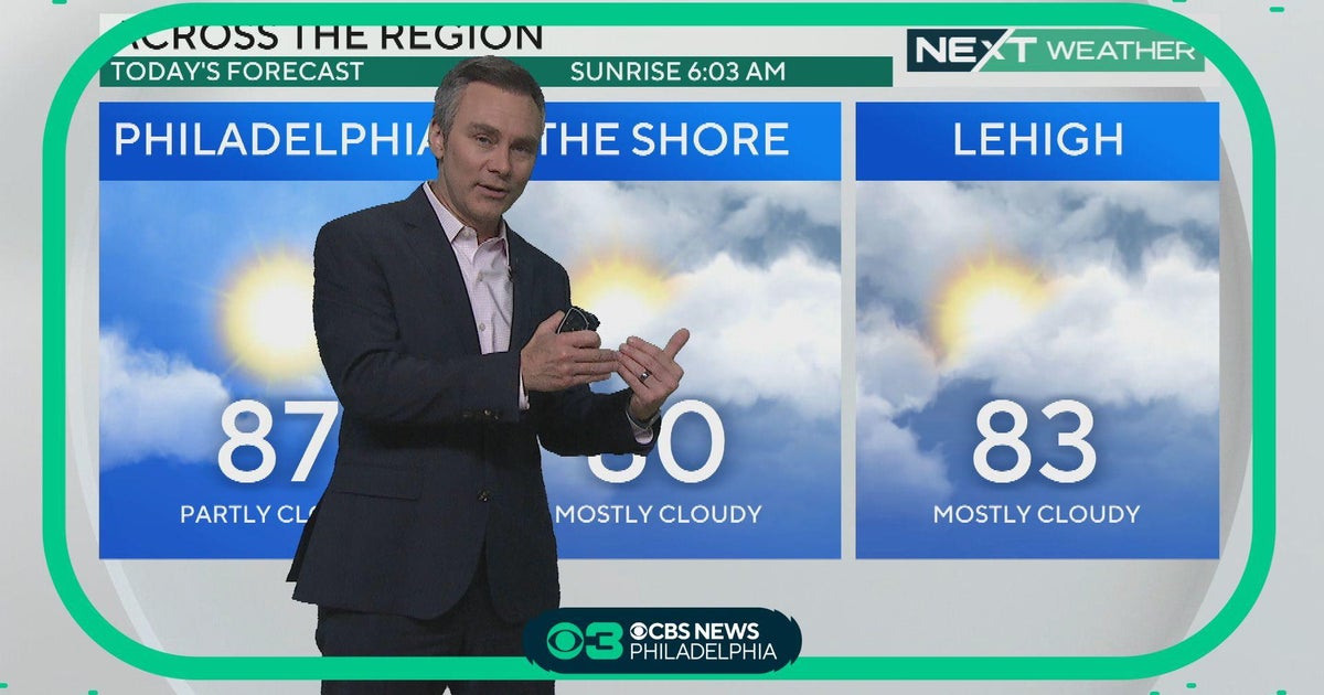NEXT Weather: Clouds and sunshine on pleasant Saturday - CBS Philadelphia