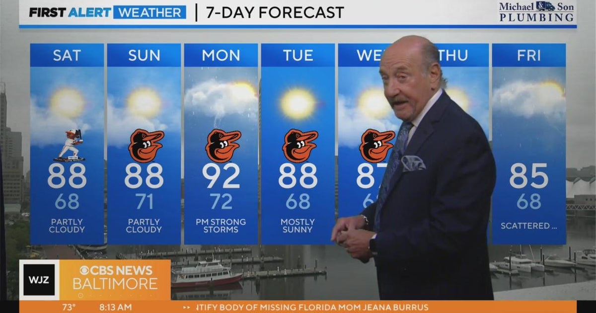 Marty Bass has your Saturday First Alert weather forecast - CBS Baltimore