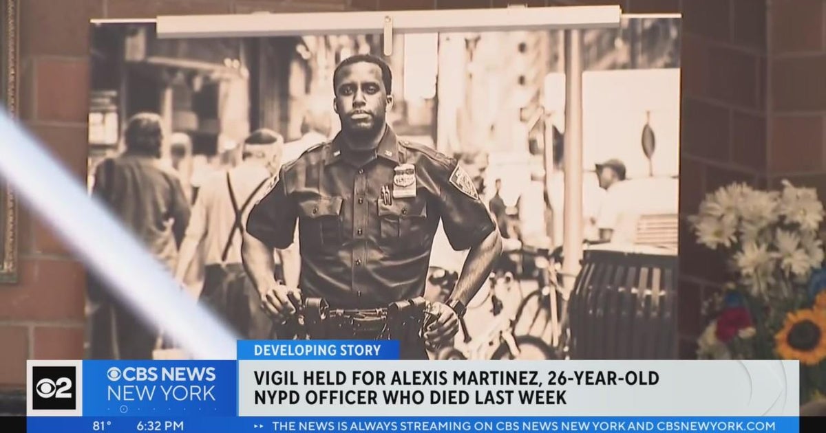 Vigil held for Alexis Martinez, NYPD officer who died last week - CBS ...