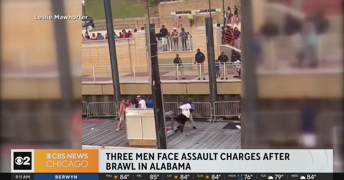 Three men face assault charges after brawl on Alabama dock - CBS Chicago