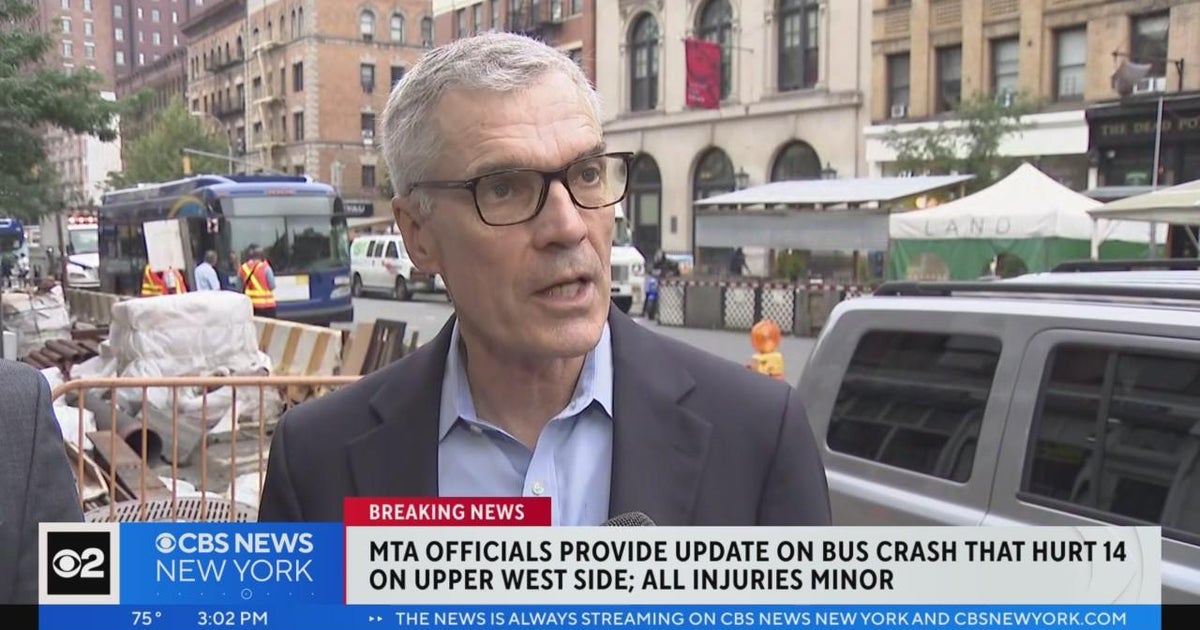 MTA update on bus crash that hurt 14 on Upper West Side - CBS New York