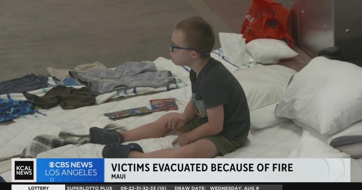 Maui fire victims evacuated - CBS Los Angeles