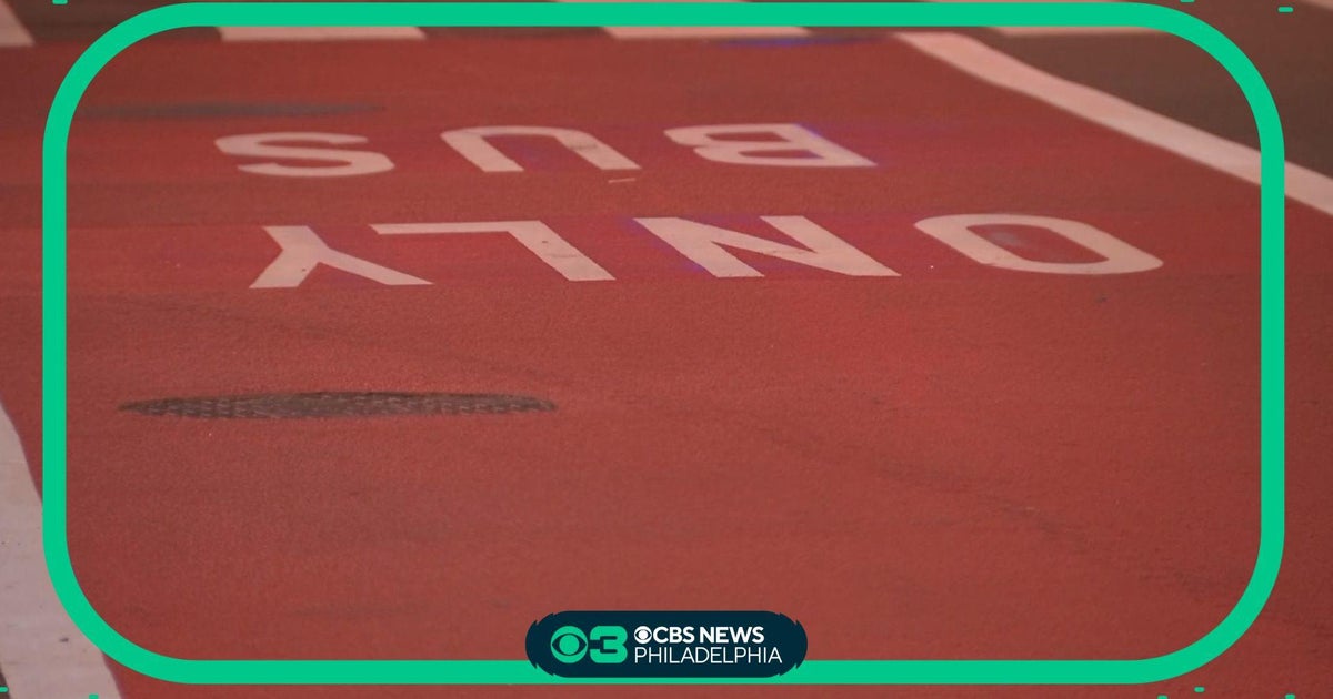 Philadelphia debuts bright red "bus only" lanes on Market Street - CBS ...