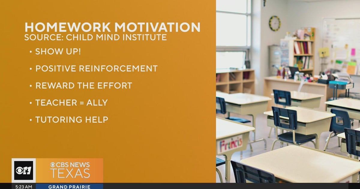 Here's how you can motivate your child to do their homework - CBS Texas