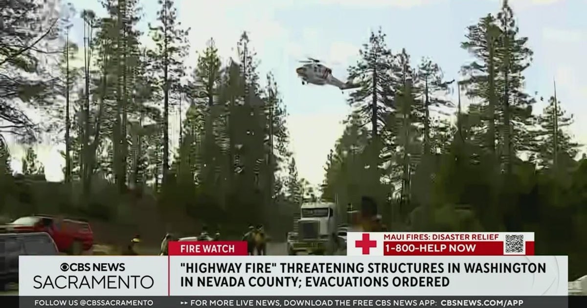 Evacuations remain in place for Highway Fire in Nevada County - CBS ...