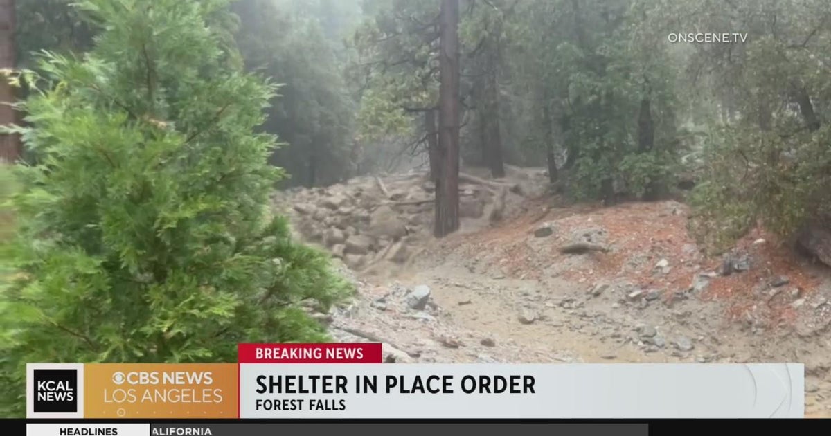 Dramatic video of mudslide in Forest Falls - CBS Los Angeles
