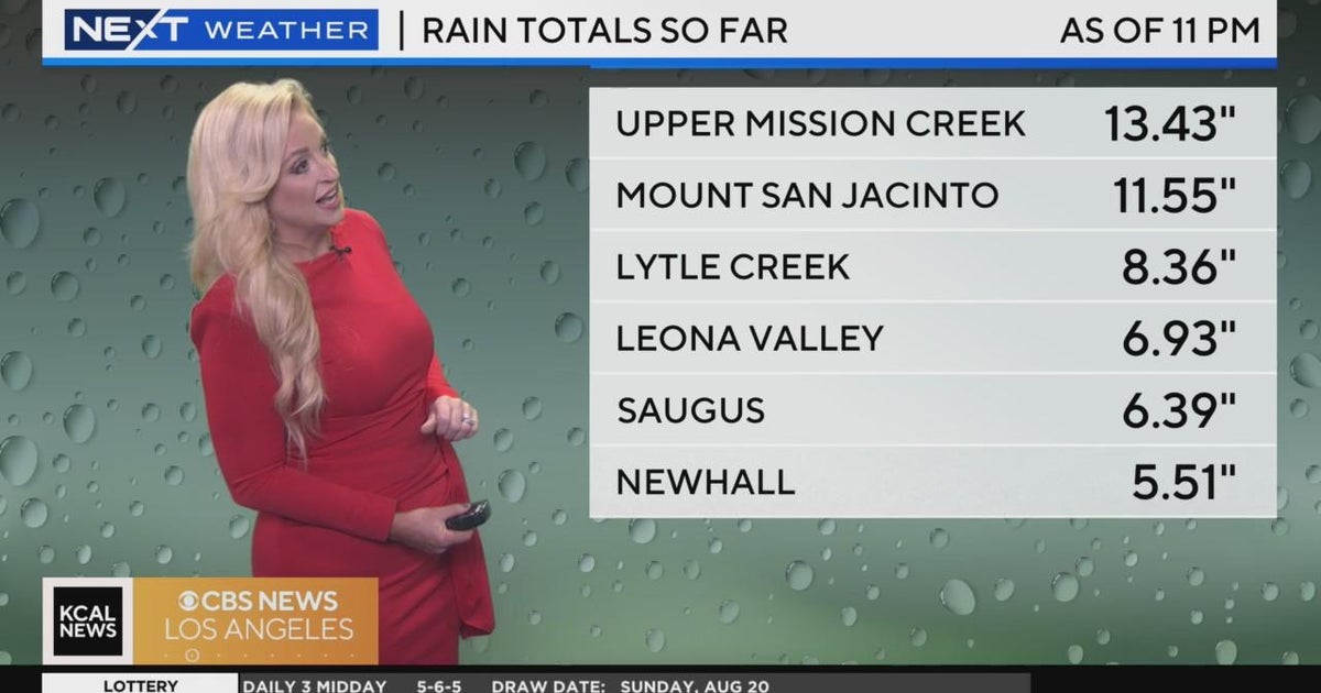 Tracking Tropical Storm Hilary: What are the rain totals so far? - CBS ...