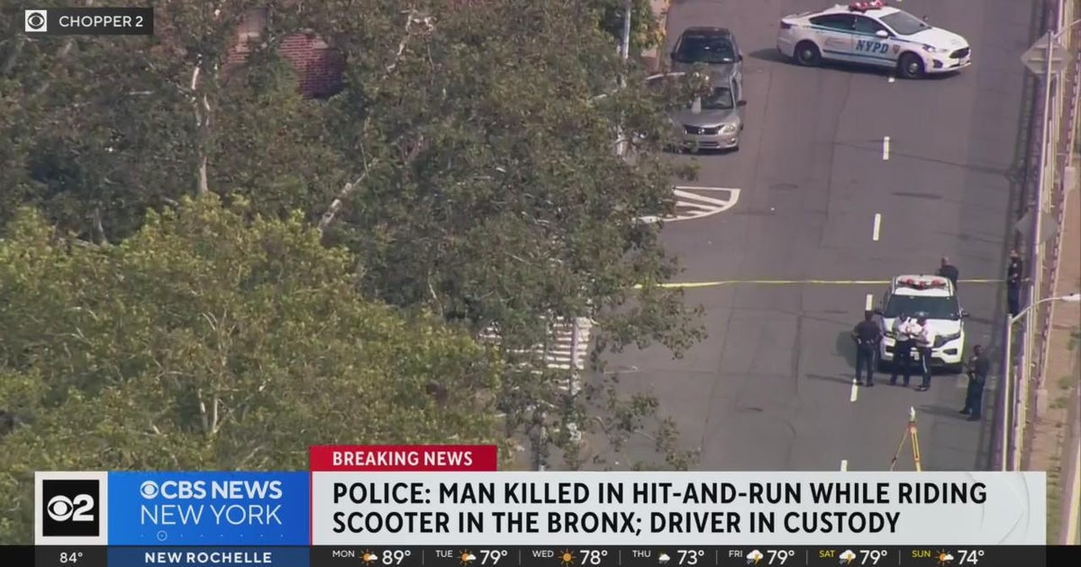 Scooter-rider killed in hit and run - CBS New York