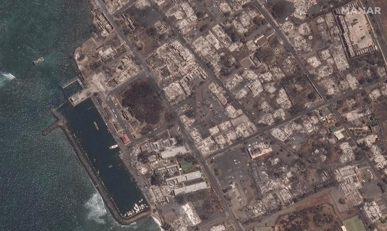 How much of Maui has burned in the wildfires? Aerial images show fire ...