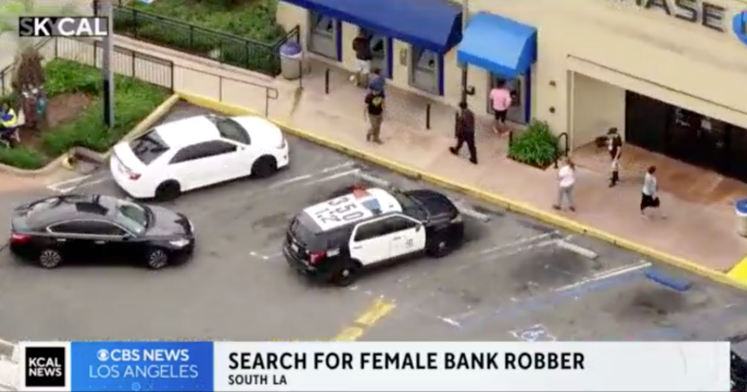 Search for bank robbery suspect underway in South Los Angeles - CBS Los ...