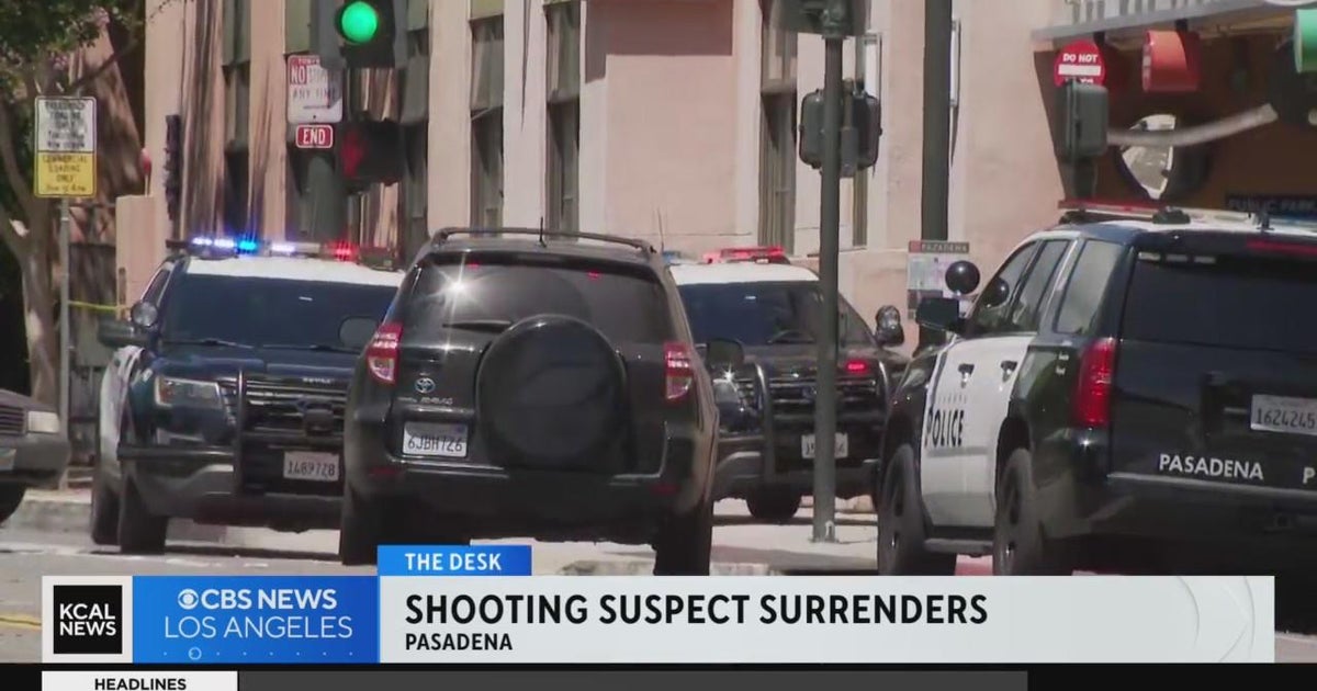 Shooting suspect in Pasadena surrenders after hours-long standoff - CBS ...