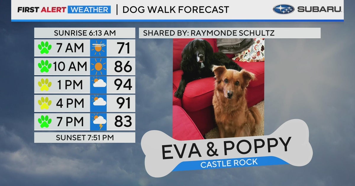 Eva & Poppy join Dog Walk Forecast - CBS Colorado