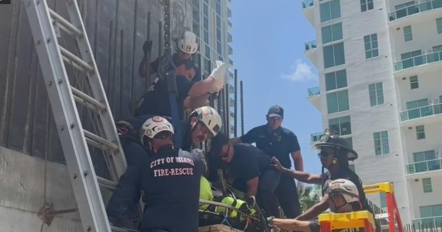 Construction worker hospitalized after falling onto rebar which went ...