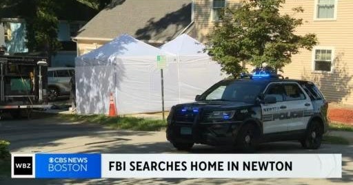 FBI searches home in Newton - CBS Boston