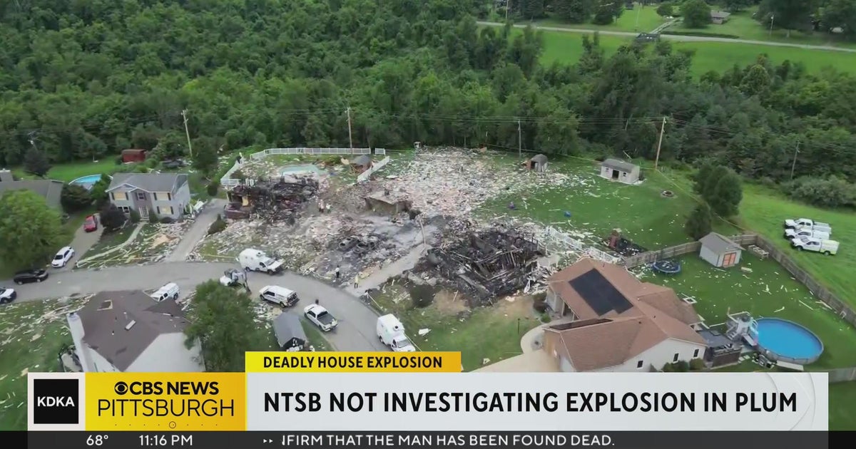 NTSB not investigating deadly house explosion in Plum - CBS Pittsburgh