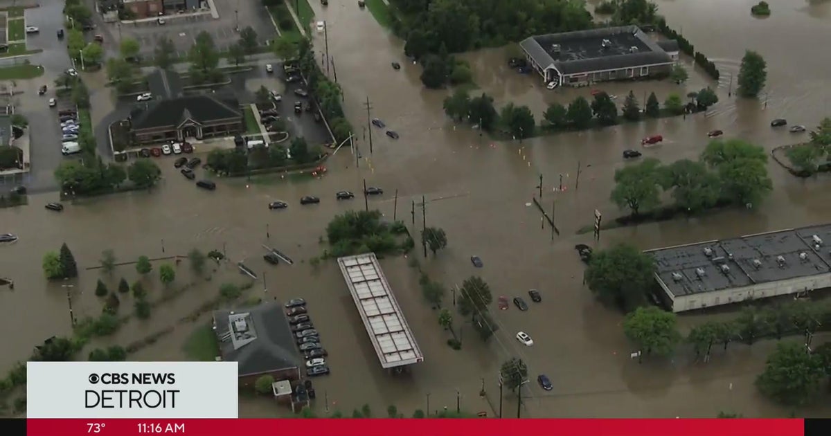 Torrential rain falls across southeast Michigan leaves behind flooded ...