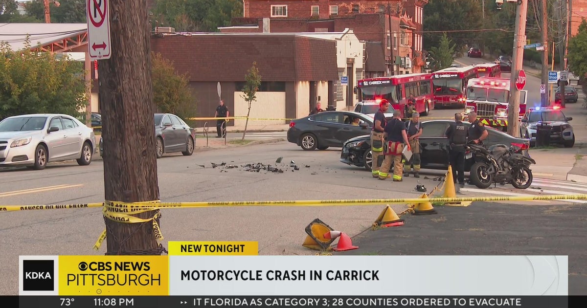 Motorcycle driver critically injured in crash in Carrick - CBS Pittsburgh