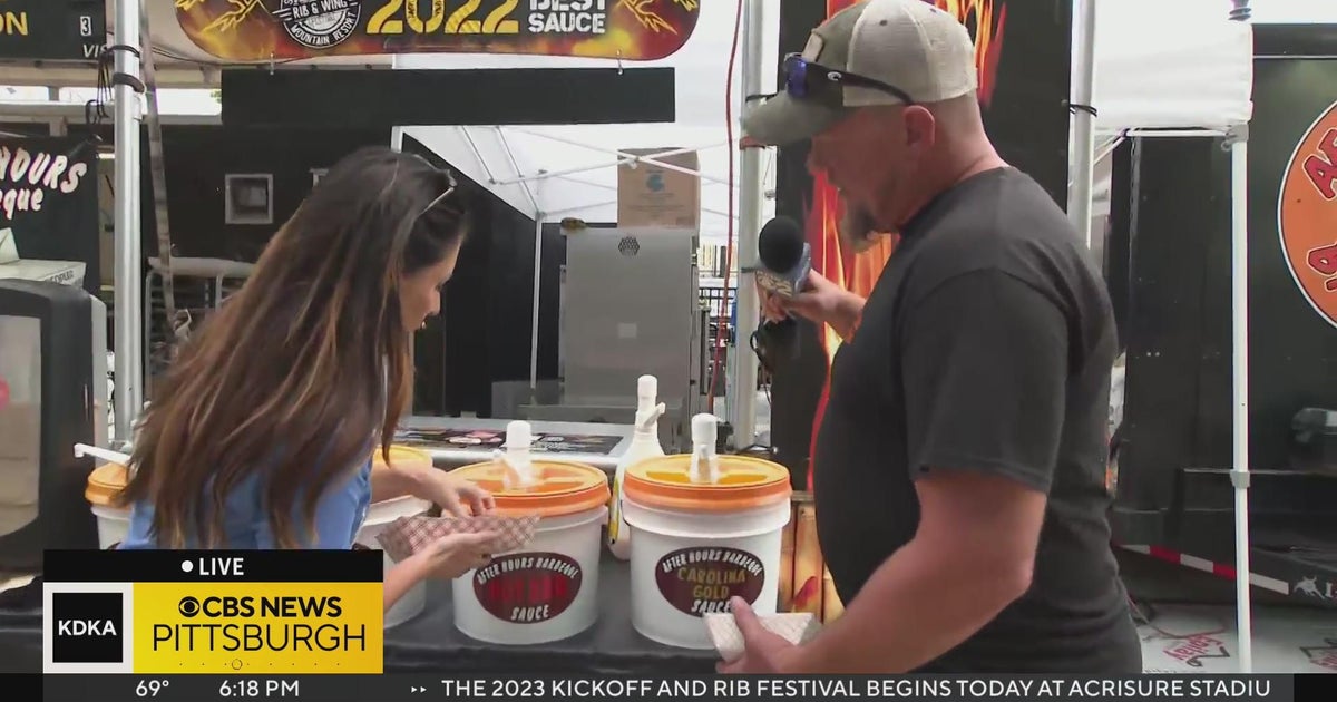 Mary Ours tries food at Rib Fest - CBS Pittsburgh