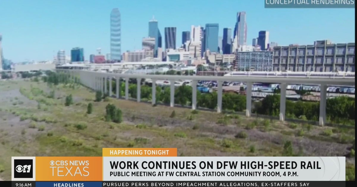 Officials host 2nd meeting for proposed high speed rail - CBS Texas