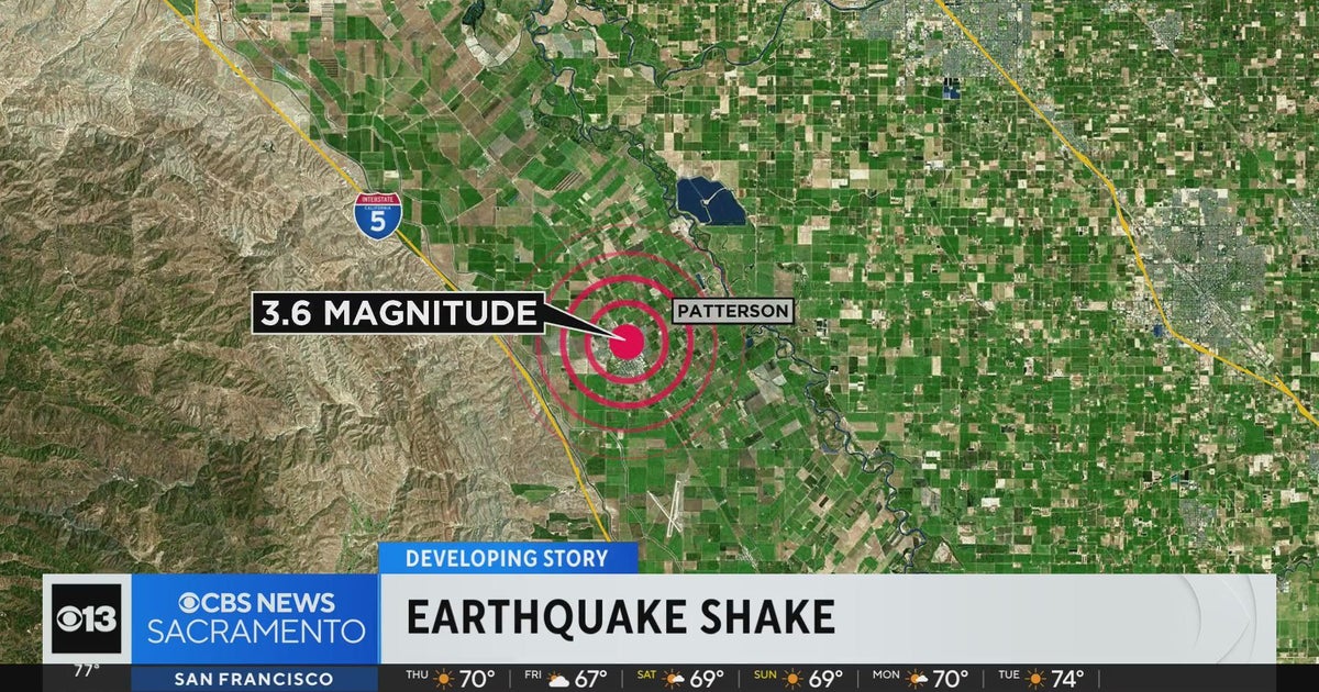 3.6 magnitude earthquake hits near Patterson - CBS Sacramento