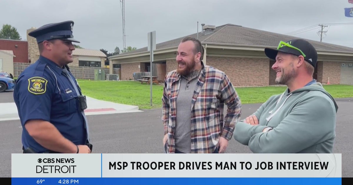 Michigan State trooper gives stranded driver ride to job interview ...